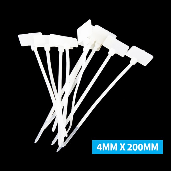 Cable Zip Ties Marker Tie Label ID Sticker Marking Tags White Nylon ...